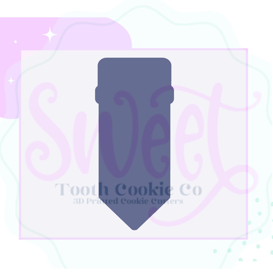 Pencil Cookie Cutter. School Cookie Cutter. Back to School Cookie ...