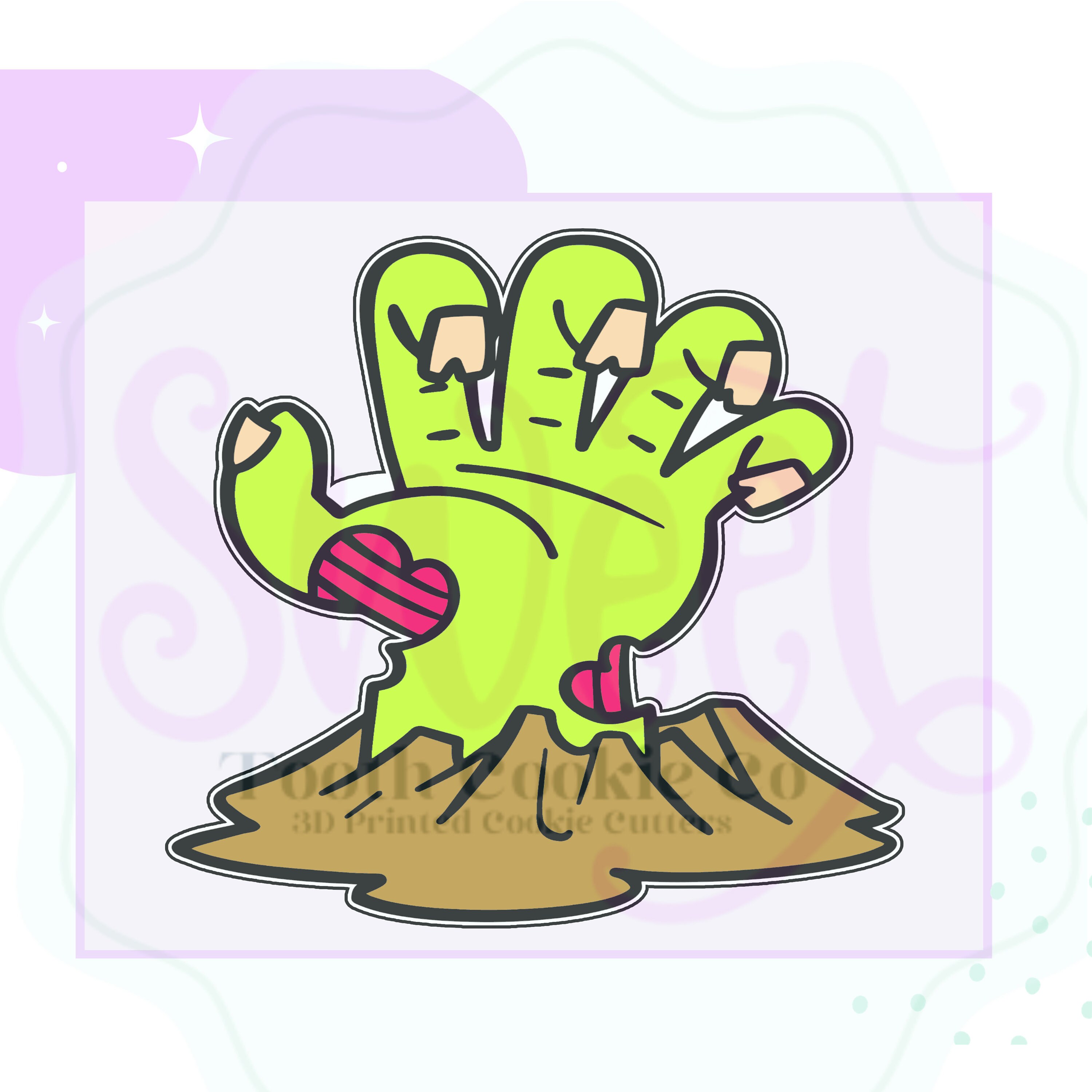 Zombie Cookie Cutter. Zombie Hand Cookie Cutter. Hand Cookie Cutter ...
