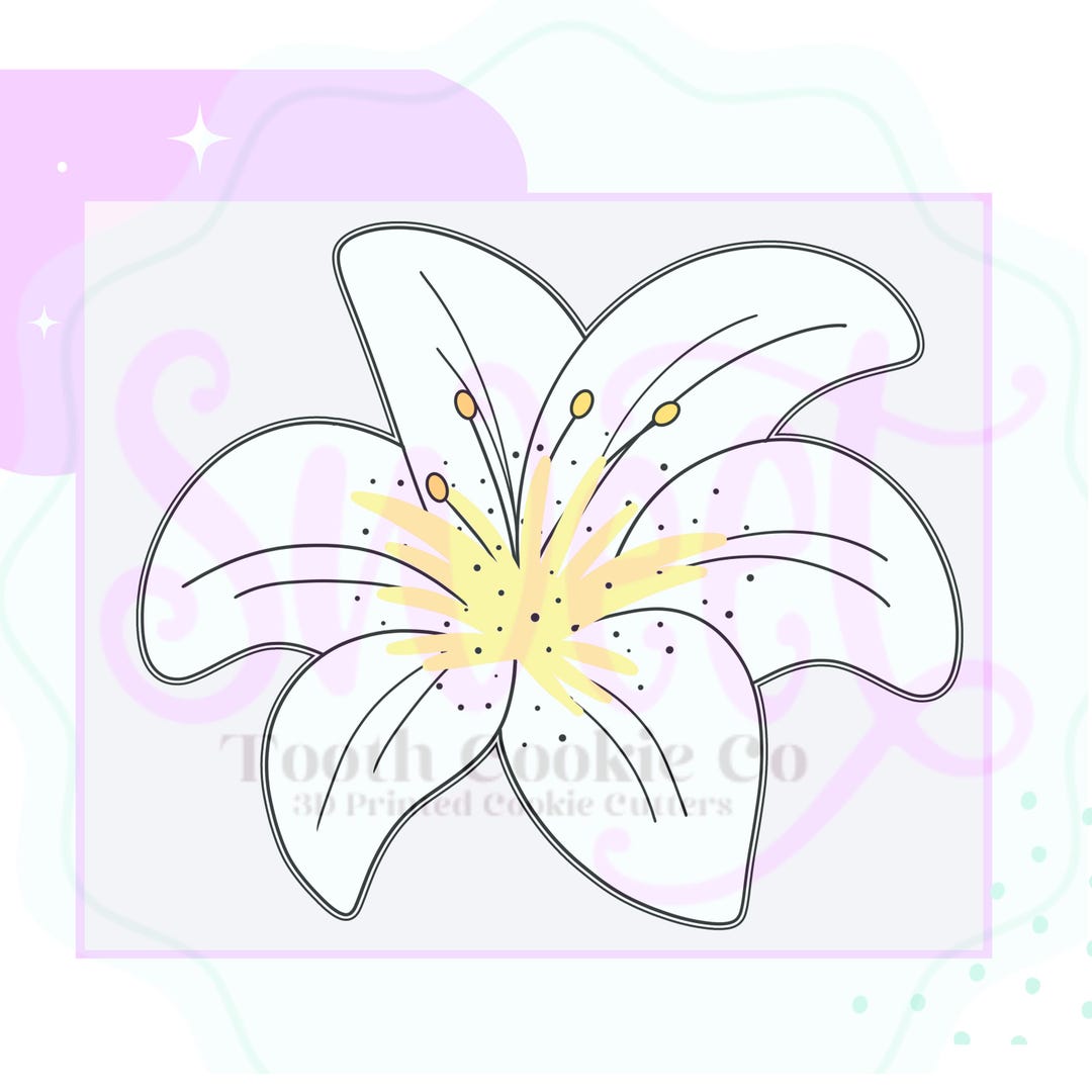 Lilly Cookie Cutter. Easter Lilly Cookie Cutter. Spring Flower Cookie ...