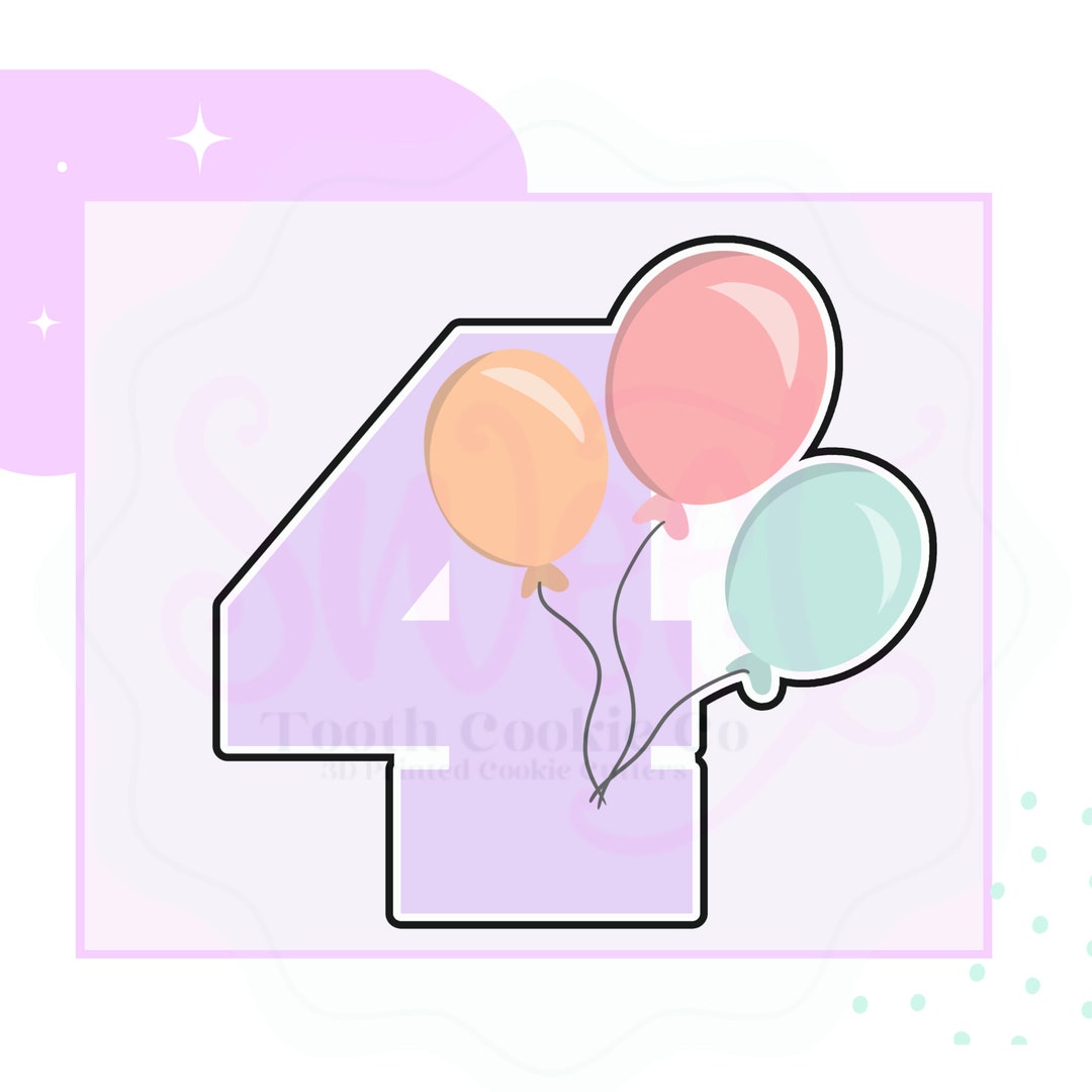 Number 4 Cookie Cutter. Number Four Cookie Cutter. Number - Etsy