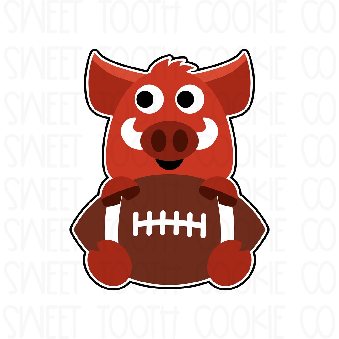 Hog Mascot Cookie Cutter. Football Cookie Cutter. Funny Animal Cookie ...