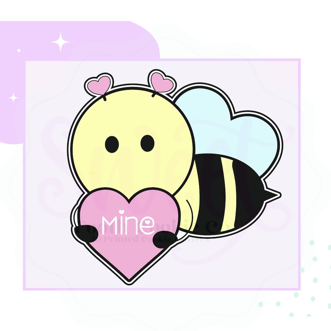 Bee Cookie Cutter. Bee Mine Cookie Cutter. Honey Bee Cookie Cutter ...