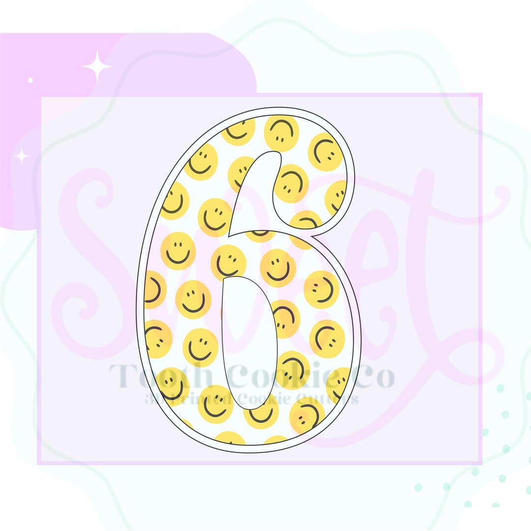 Number 6 Cookie Cutter. 6th Birthday Cookie Cutter. Six Cookie Cutter ...