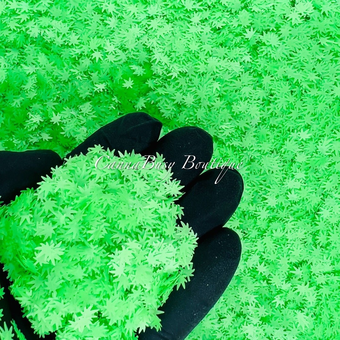 Bulk Neon Green Weed Glitter Nail Glitter 420 Cannabis - Etsy
