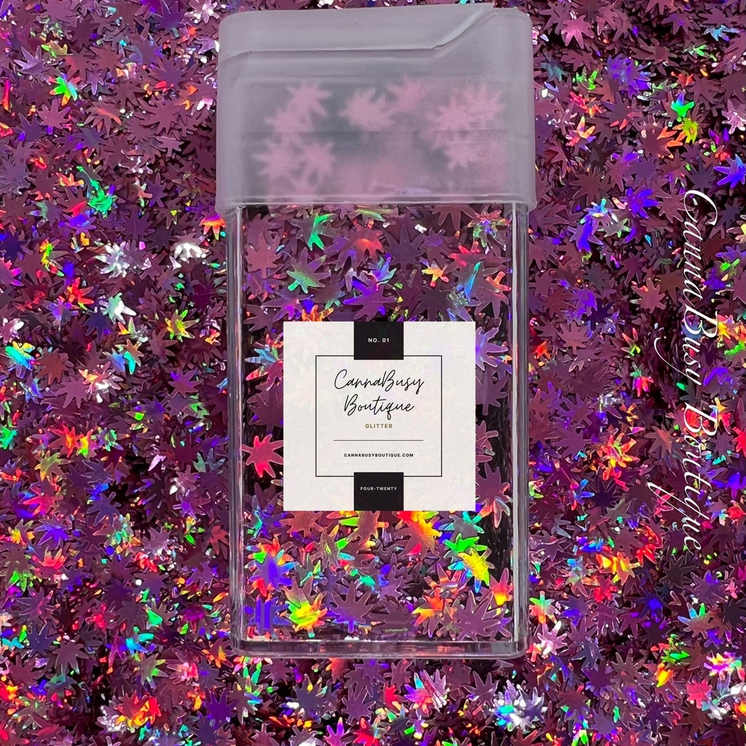 Light Pink Weed Glitter Container PLUS Refill-nail Glitter 420 DIY ...