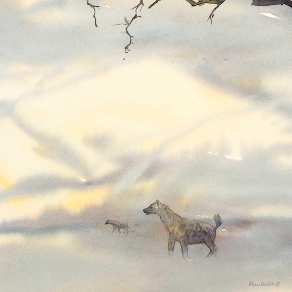 Hyena Painting - Etsy