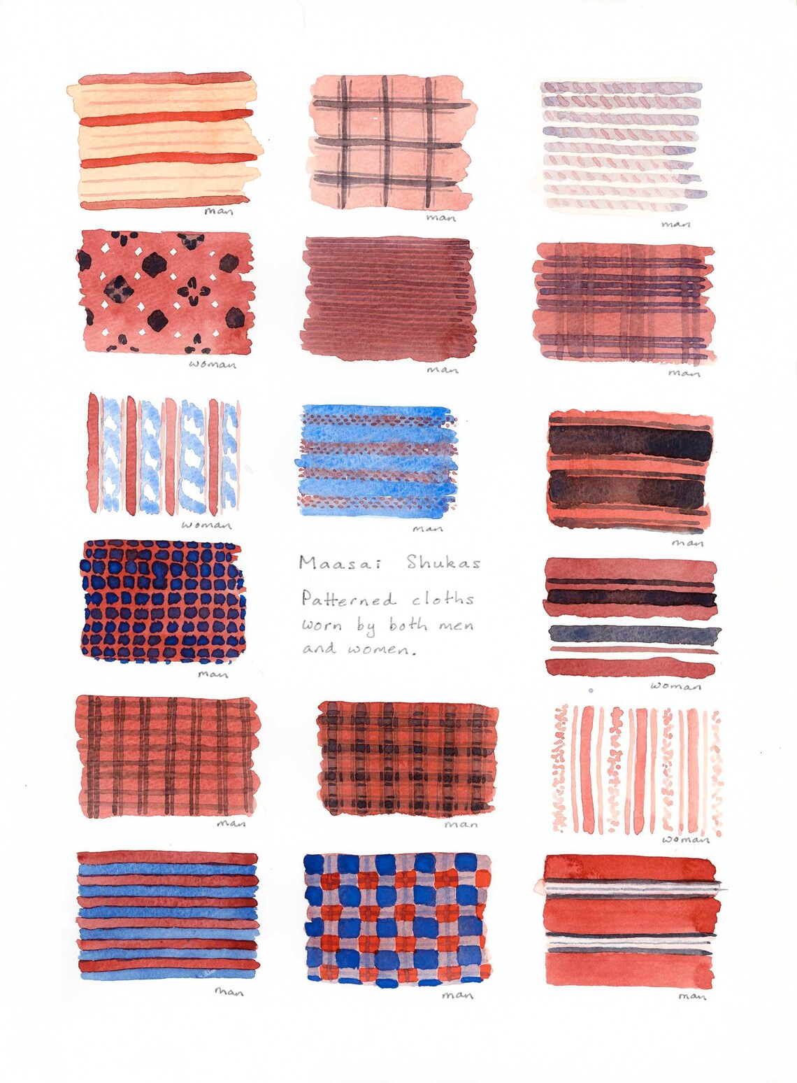 Maasai Art Print on Paper Limited Edition Tanzania - Etsy