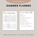 Printable Editable Summer Planner Bundle Summer Calendar Summer ...