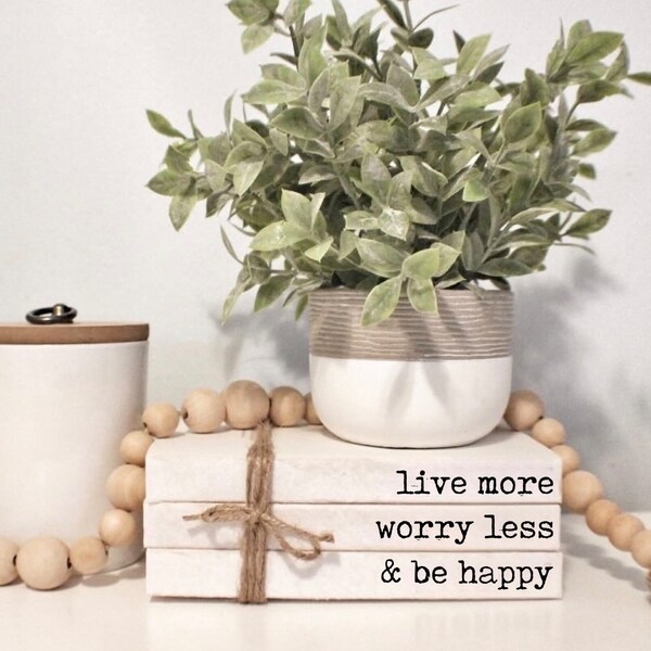 Stamped Book Stack - Etsy