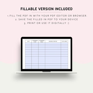 Mileage Tracker Log, Mileage Log, Driving Log, Business Mileage, Miles ...