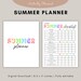 Printable Editable Summer Planner Bundle Summer Calendar Summer ...