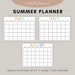 Printable Editable Summer Planner Bundle | Summer Calendar | Summer ...