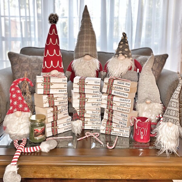 Christmas Book Stack - Etsy