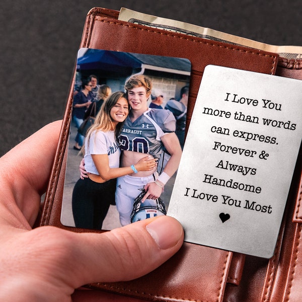 Metal Wallet Photo Card - Etsy