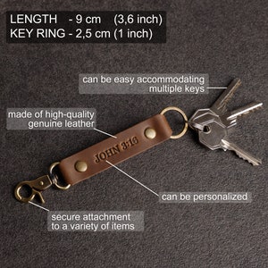 Personalized Leather Key Fob Gift for Pastor, Religious Accessories for ...