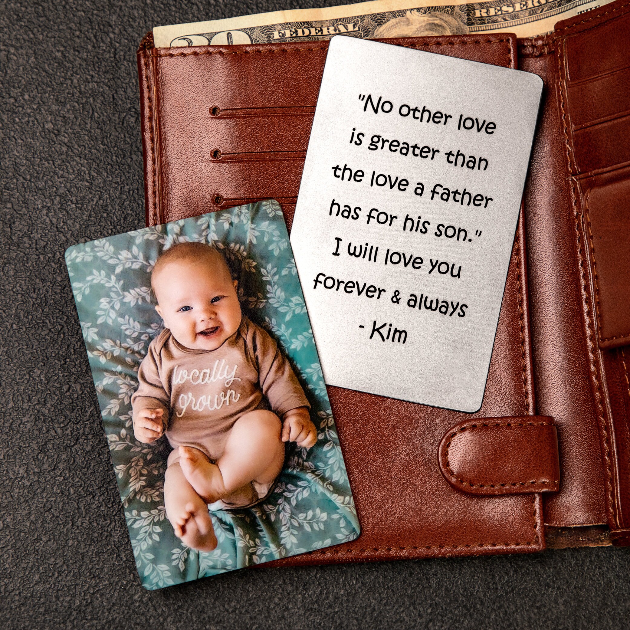 Metal Wallet Size Picture Card Personalized Photo Insert - Etsy