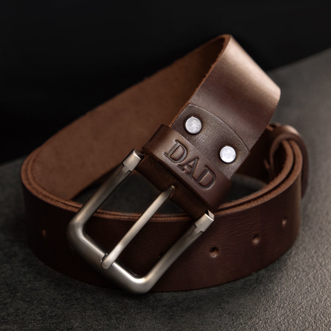 Personalized Father's Day Gift - Handmade Engraved Leather Belt - Etsy