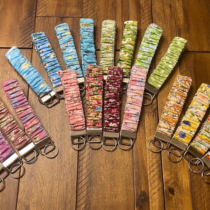 Scrunchie Wrist Key Chains - Etsy