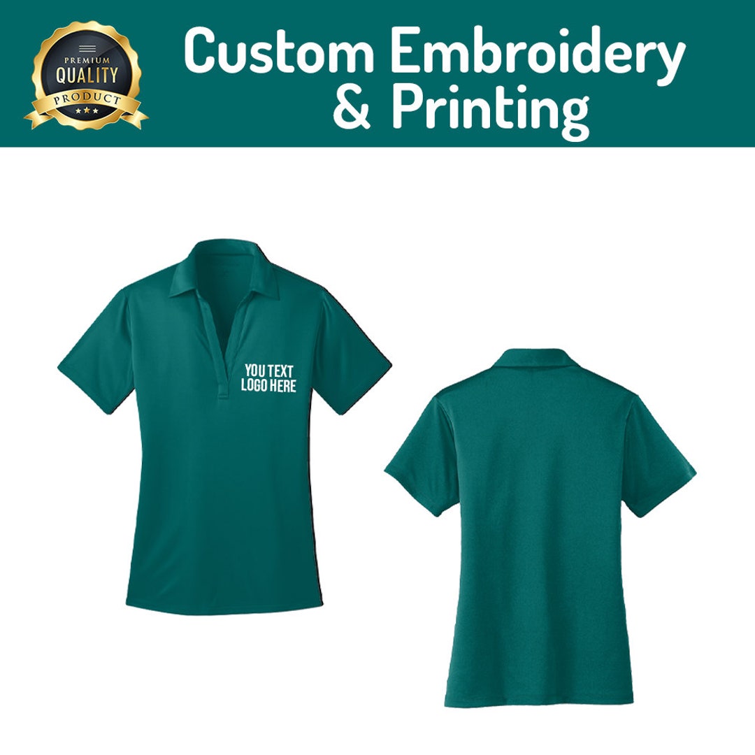Custom Polyester Polo Shirt: Business Casual With Embroidered Logo Text ...