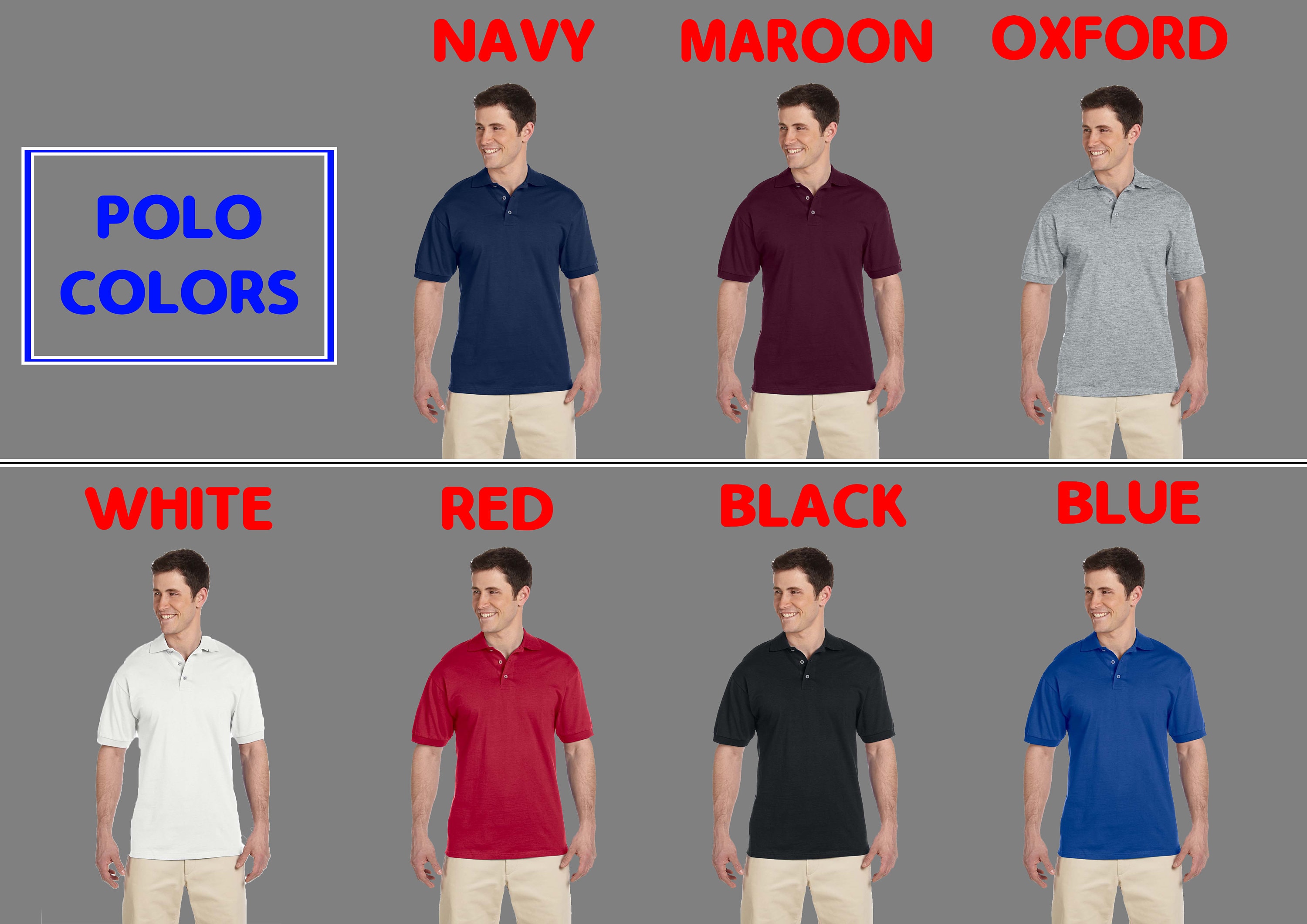 Personalised Work Poloshirt Custom Embroidered Workwear Top Polo Tee ...