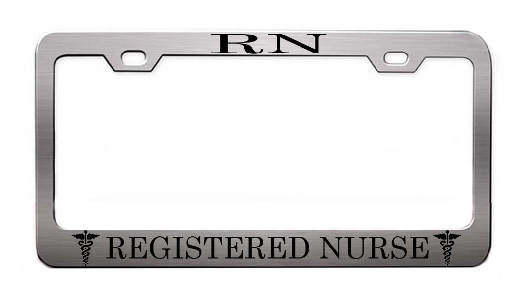 RN REGISTERED NURSE Nurse Badge Choose Chrome, Black, Hot Pink, Soft ...