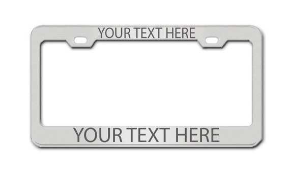 Chrome Custom License Plate Frame Tag Holder Custom License - Etsy
