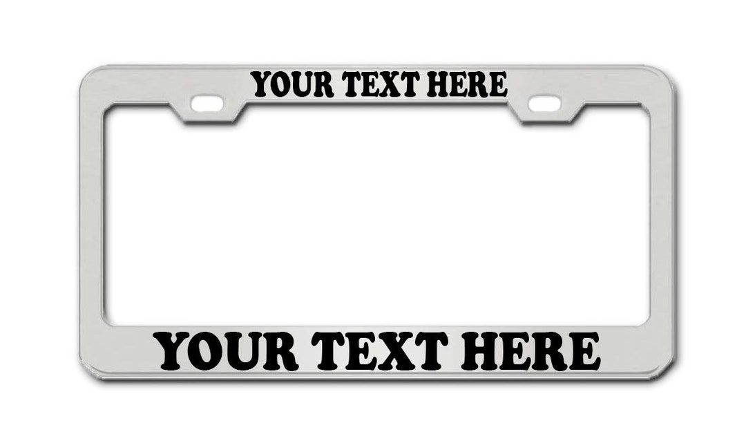 Personalized Heavy Duty License Plate Frame Laser Engraved & Vinyl ...