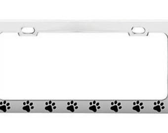 Dog Paw License Plate Frame | Etsy