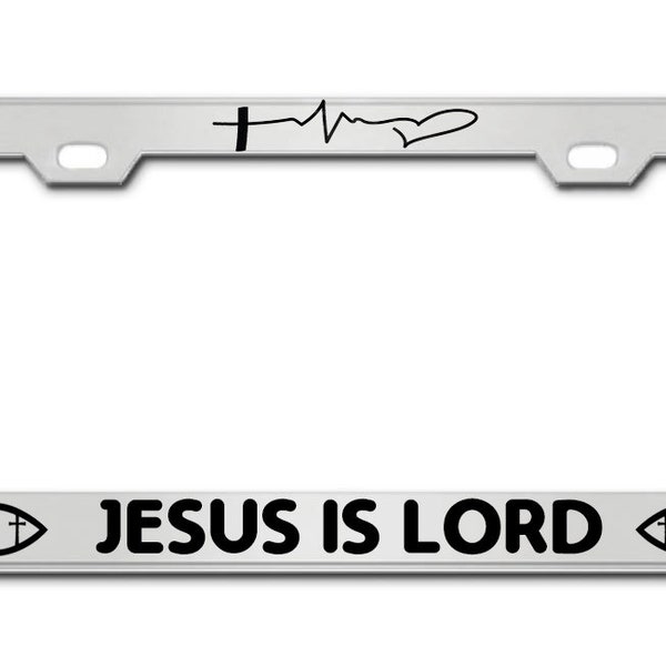License Plate Frame Jesus is Lord - Etsy