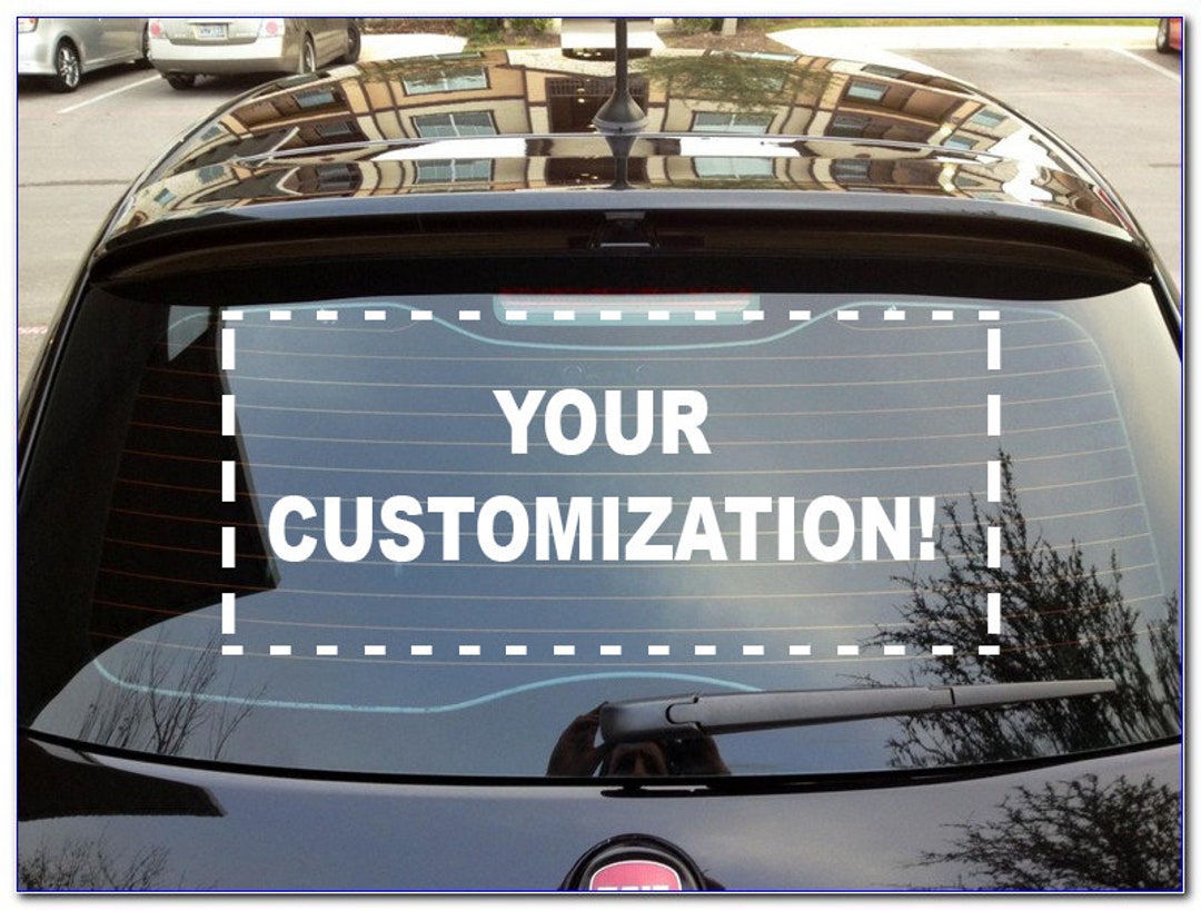 Custom Car Windshield Decal: Personalized Text & Logo Sticker - Etsy