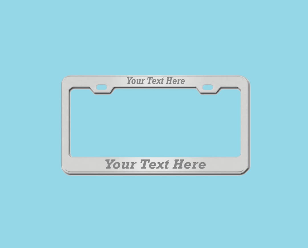 LASER ENGRAVED License Plate Frame Custom Made Personalized Heavy Duty ...