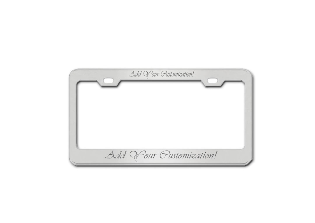 ENGRAVED METAL License Plate Frames - Value and Quality - Etsy