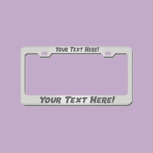 Heavy Duty License Plate Frame - Secure Your Vehicle - ENGRAVED - Etsy