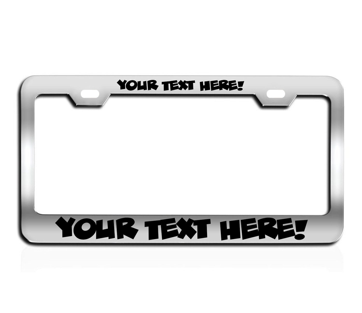 Custom Letters Chrome Metal HIGH QUALITY 9 Oz. License Plate | Etsy