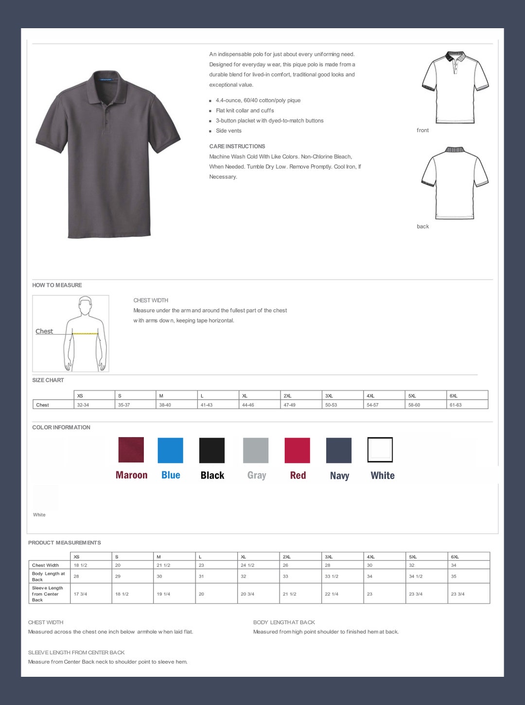Cotton Polo - Template - Etsy