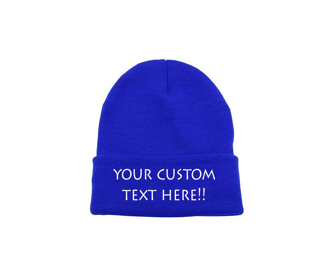 Embroidered Custom Embroidery Personalized Text Ski Toboggan Knit ...