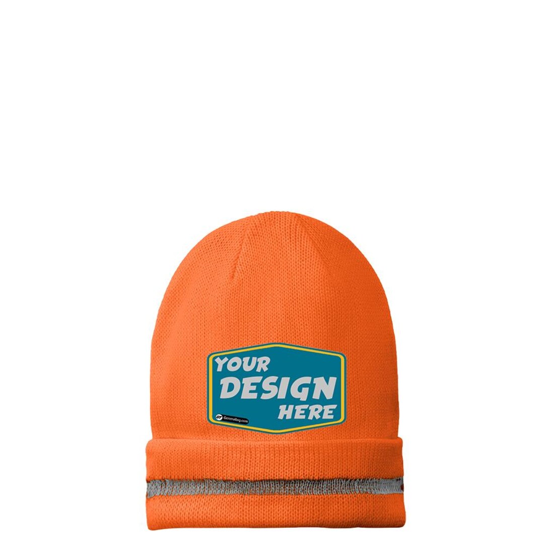Personalized Gift Cornerstone Custom Unisex Enhanced Visibility Beanie ...