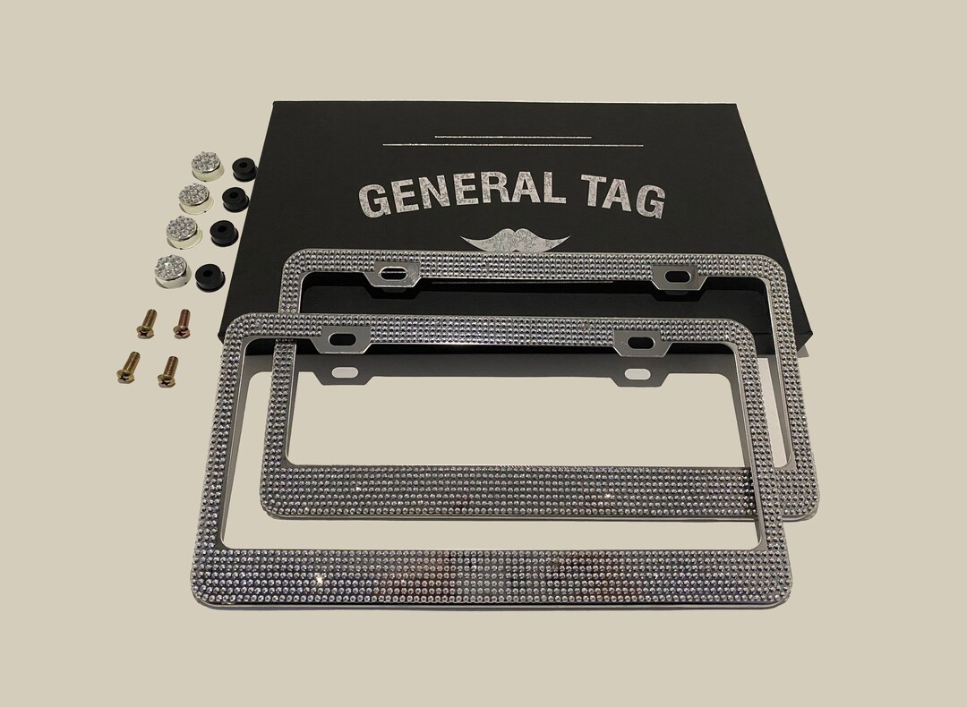 Shiny Diamond License Plate Frame - Auto Accessory (2-pack) - Etsy