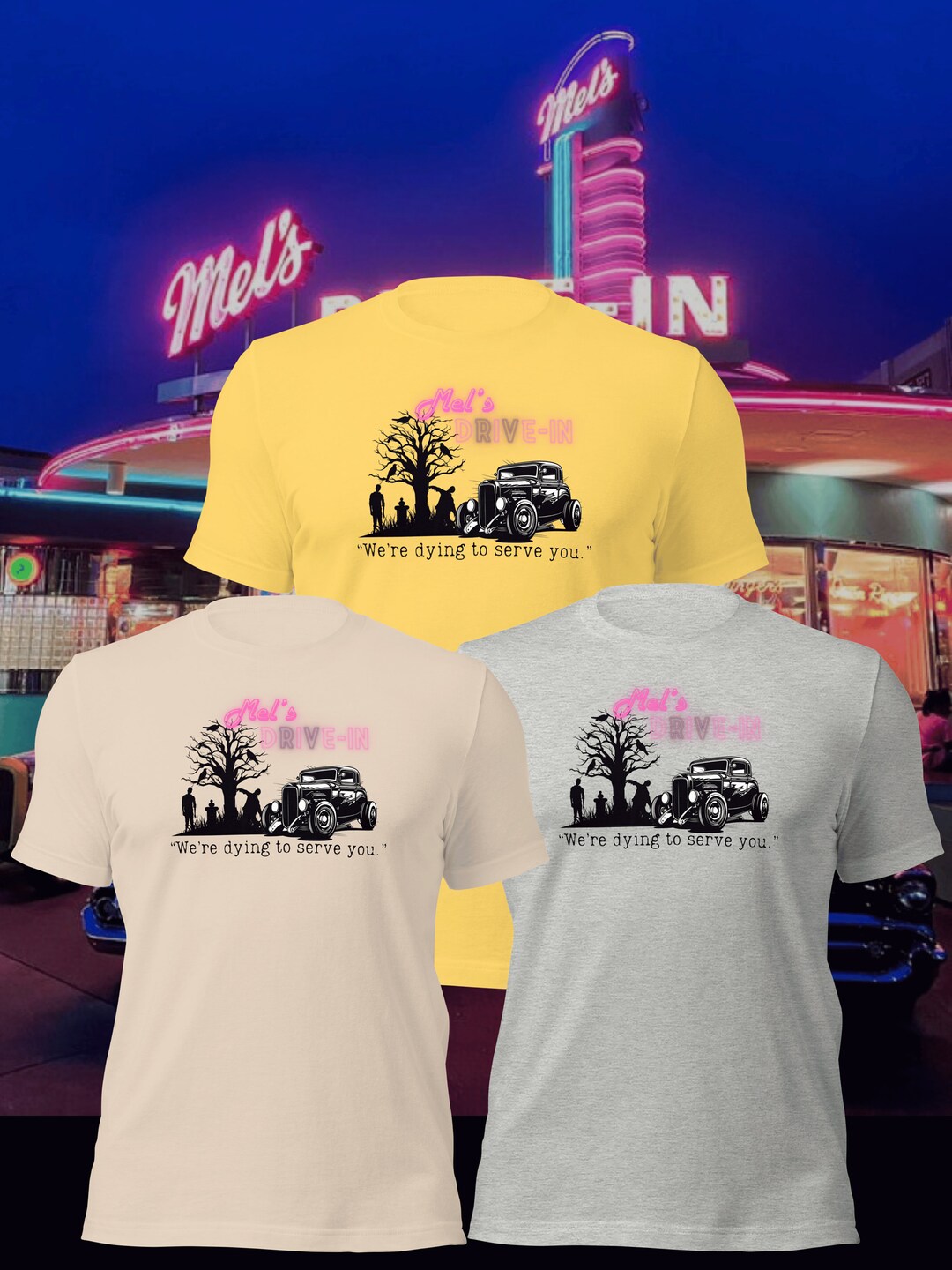 Mels Die-in drive-in Diner Shirt - Etsy