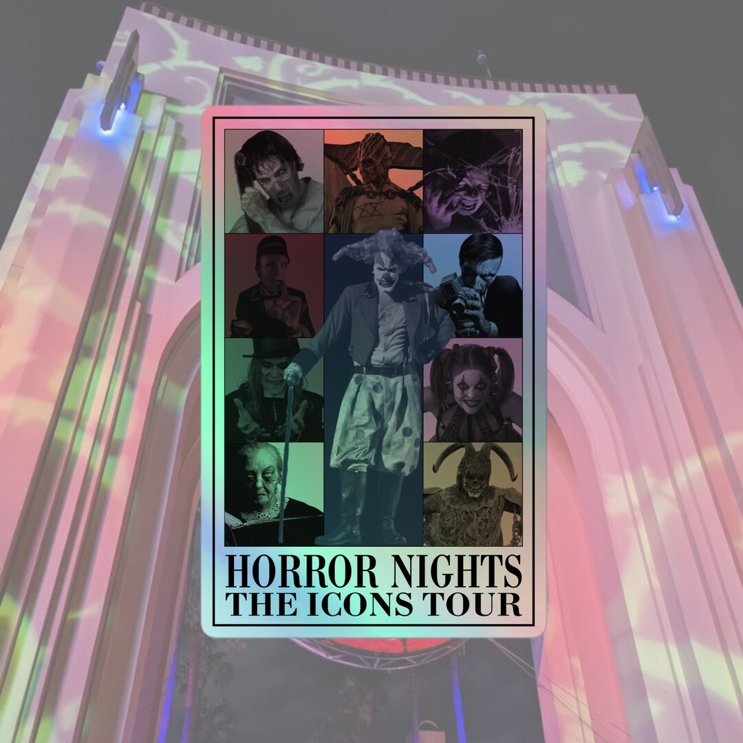HHN "the Icons Tour" - Holographic Sticker - Etsy
