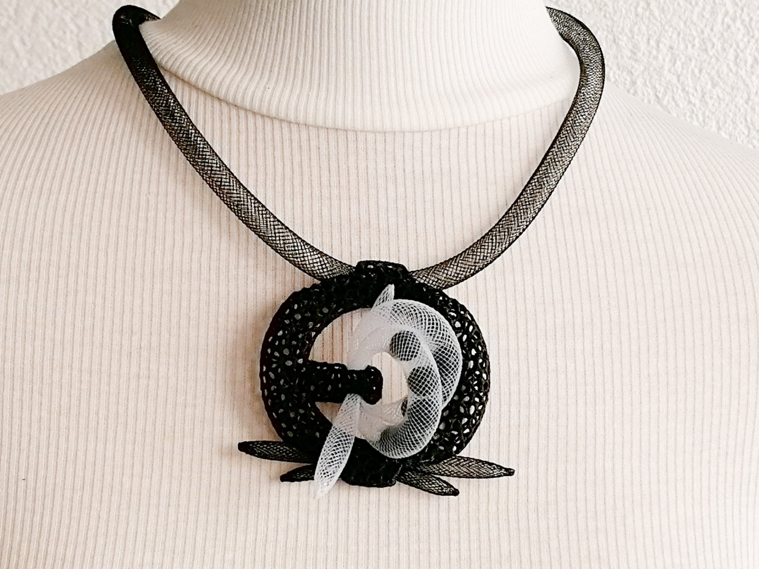 Unique Statement Necklace Mesh Necklace Unusual Jewelry - Etsy