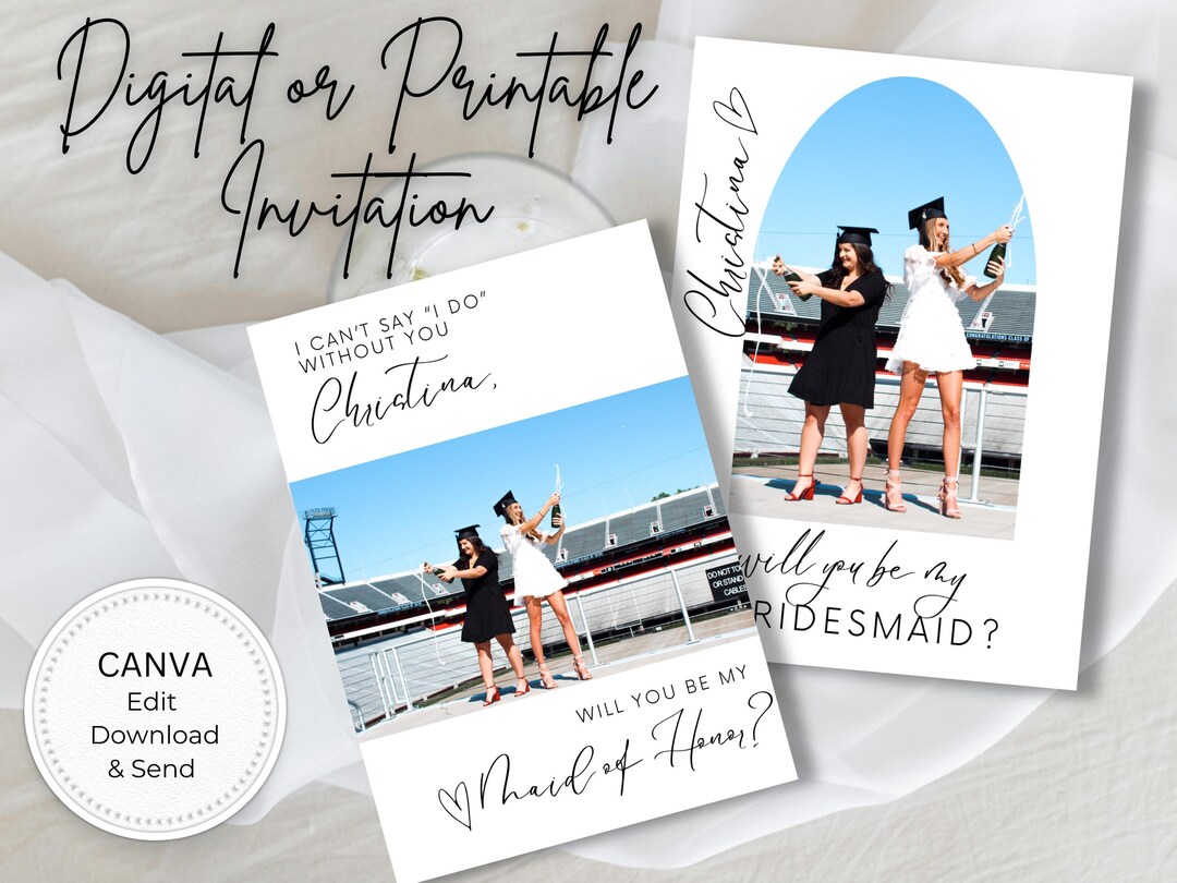 Editable Wedding Party Proposal Invitation and Logistics Card - Etsy