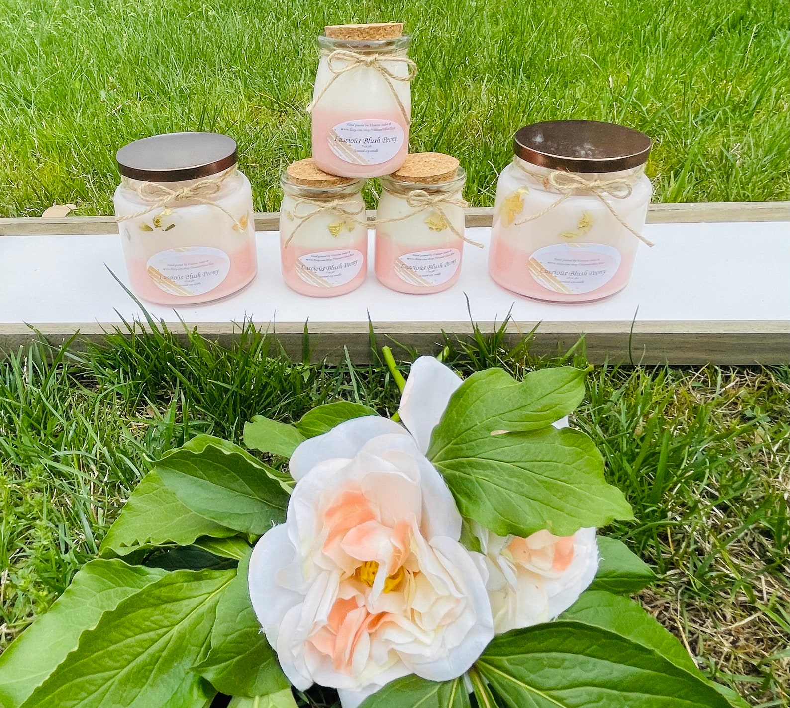 Luscious Blush Peony Spring Soy Scented Candles Peony Scented | Etsy