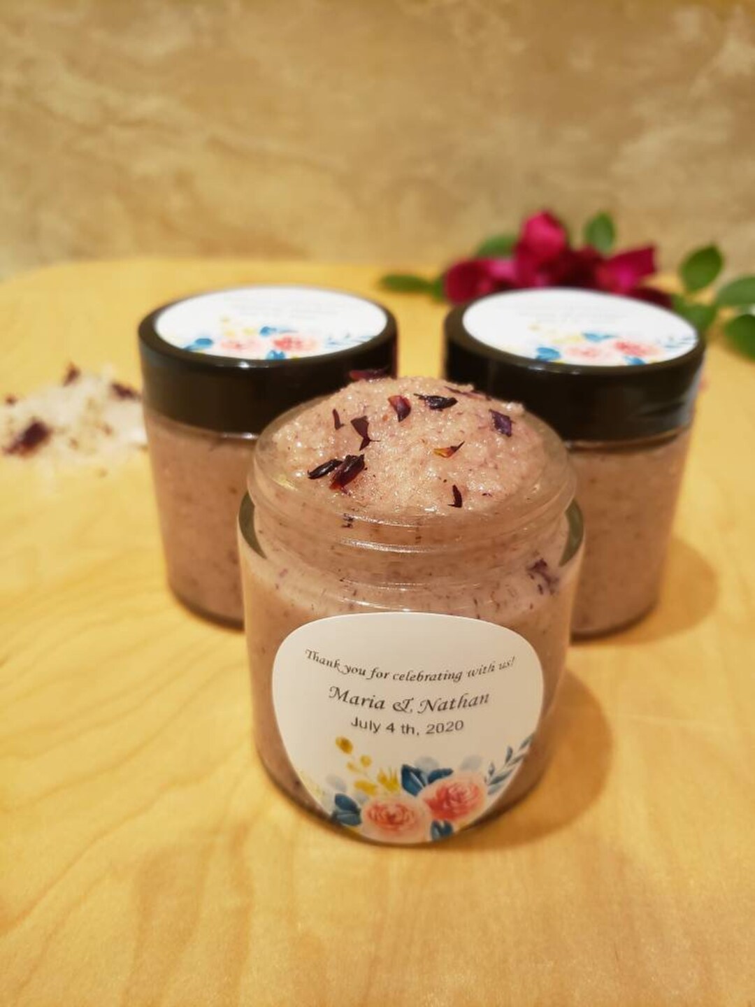 Set of 12 Pink Himalayan Body Scrub for Favors, Exfoliating Scrub as ...