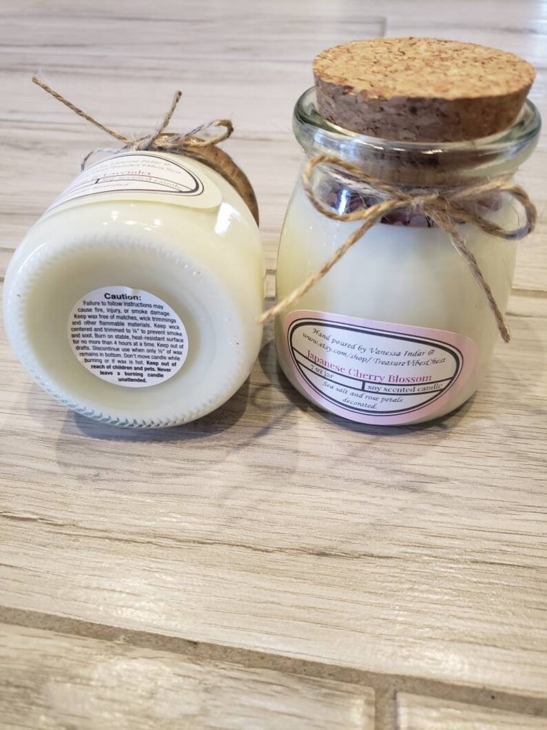 Japanese cherry blossom scented soy candle Spa candle | Etsy