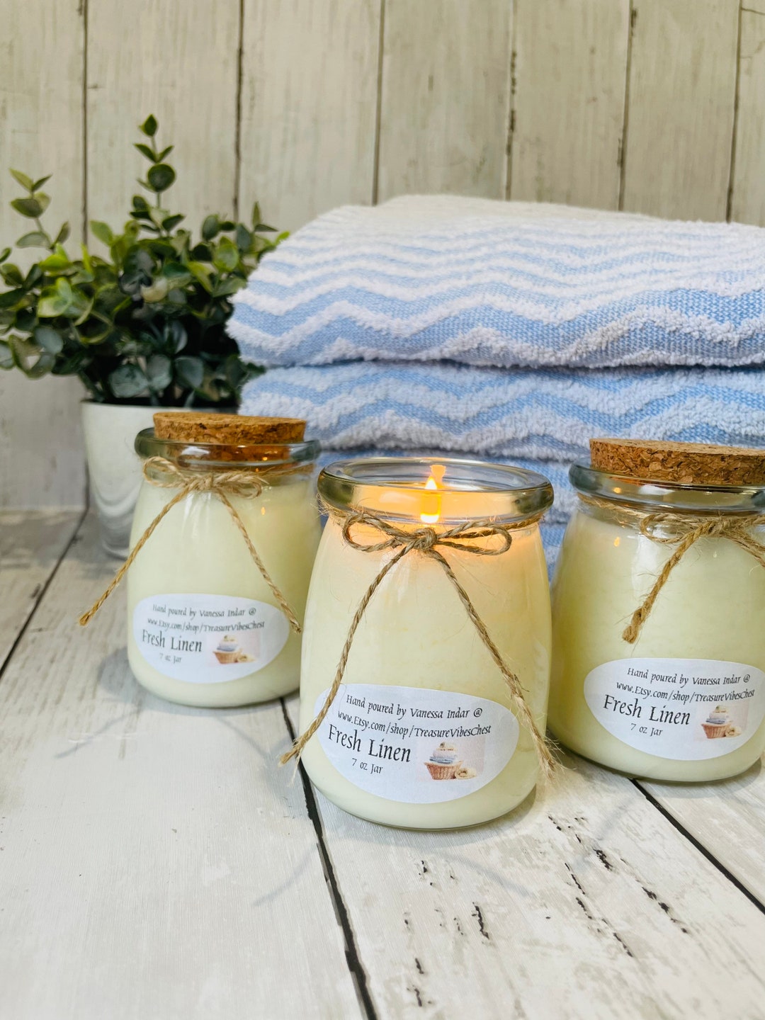 Fresh Linen Scented Soy Candles, Home Fragrance, Candles, Spring Candle ...