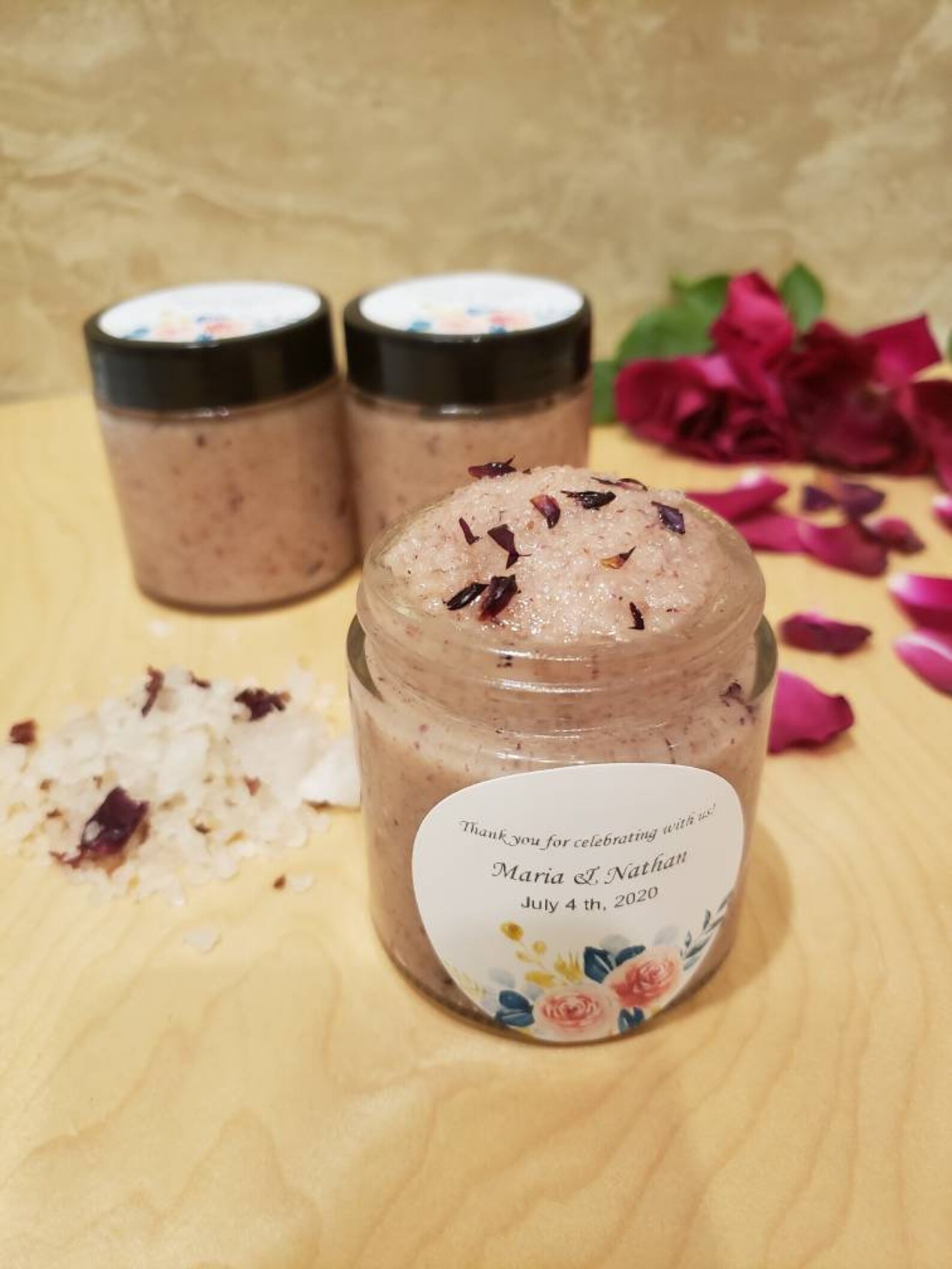 Set of 12 Pink Himalayan Body Scrub for Favors Exfoliating - Etsy