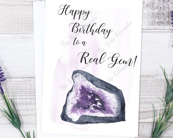 Happy Birthday Crystal Card Printable Instant Download Pastel | Etsy
