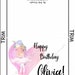 Birthday Card Printable Card Instant Download Custom Name Girls ...