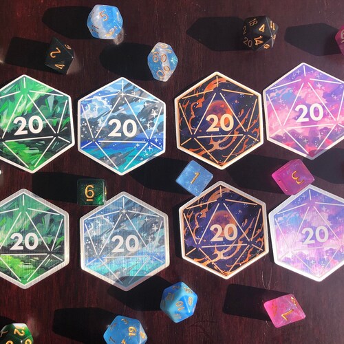 Dungeons and Dragons Vinyl Sticker Dnd D20 Sassy Dice I | Etsy